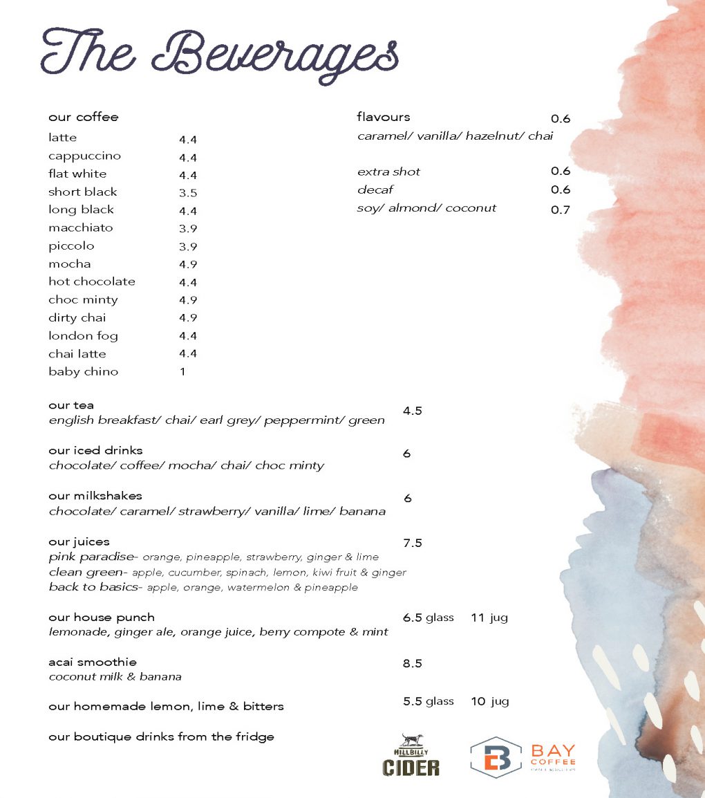 cornerstone drinks menu 2020 – Cafe Cornerstone